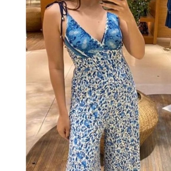 FARM Rio | Pants & Jumpsuits | Print Jumpsuit Farm Rio | Poshmark
